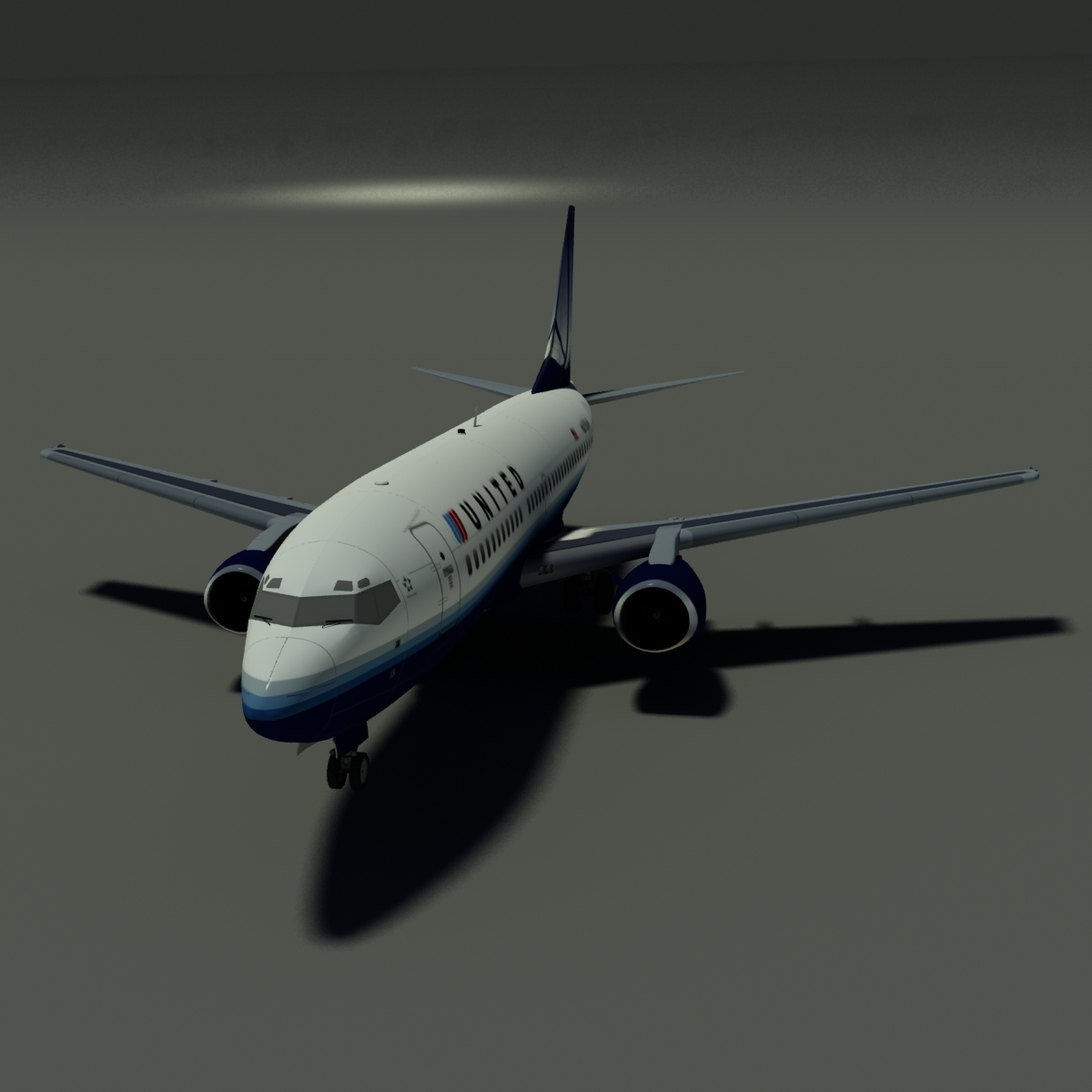3d b 737-300 united airlines model
