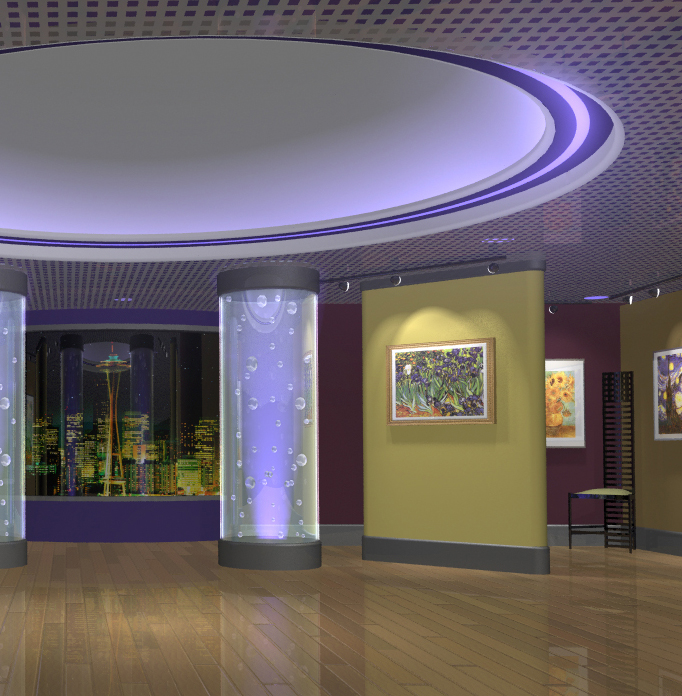 3d interior museum model