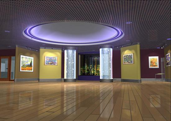interior museum 3d model