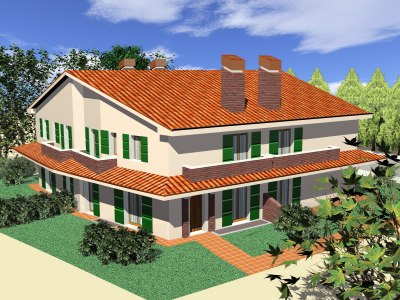 3d italian house model