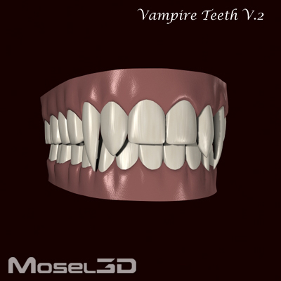3d model vampire teeth