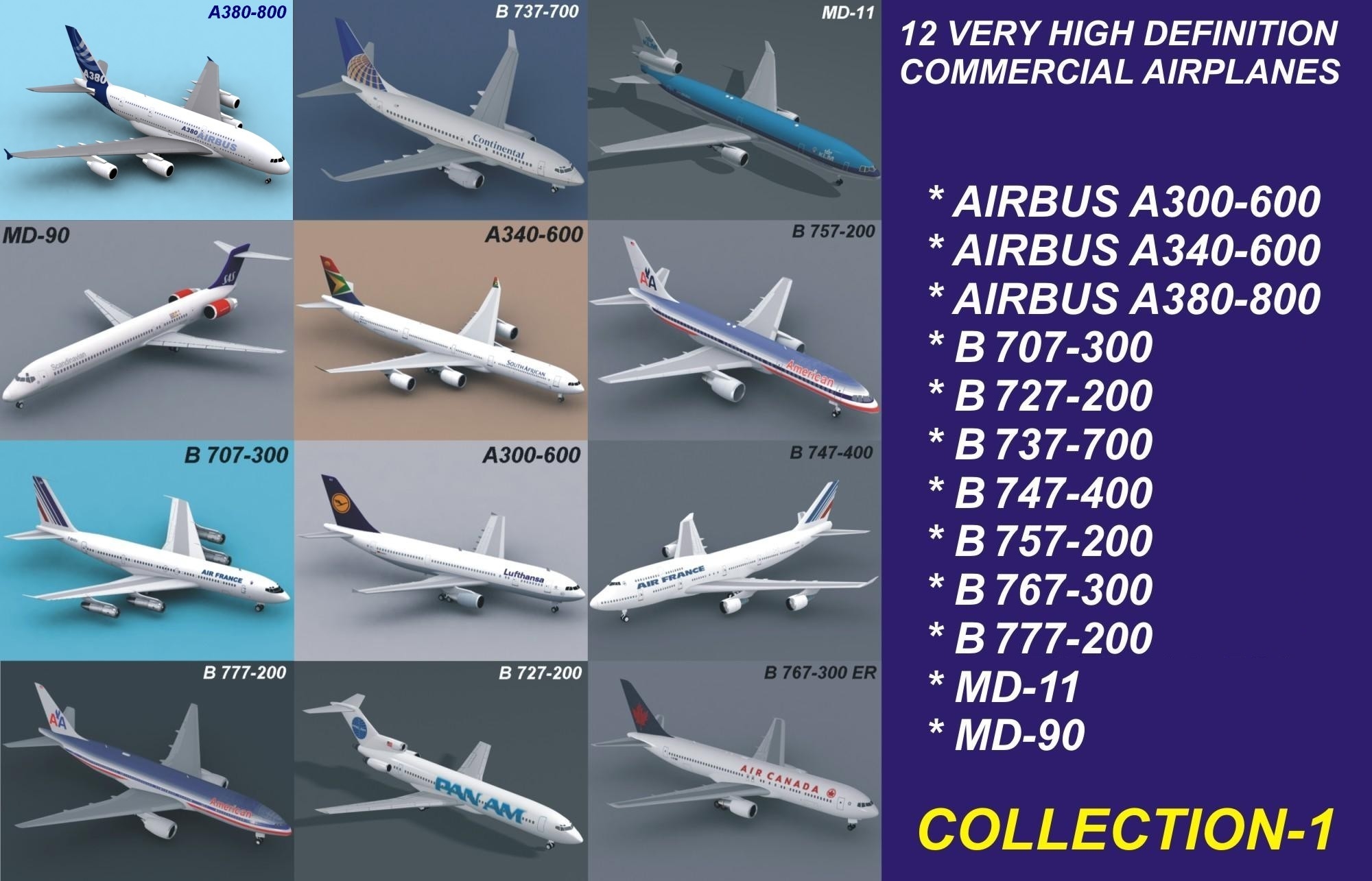 12 air airbus 3d model