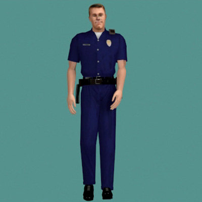 human cop police 3d model