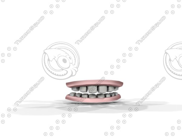 teeth character 3d model