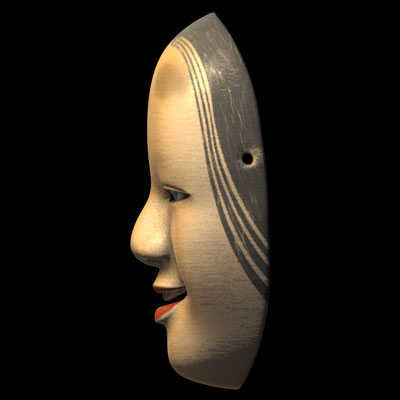 japanese noh masks ko-omote 3d model