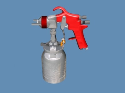 3d spray gun model