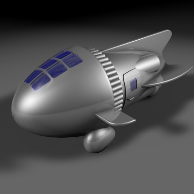 flash gordon rocket ship 3d model