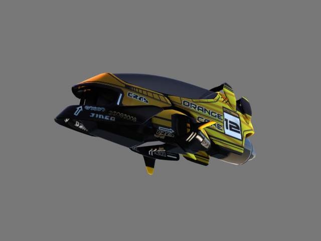 3d model racing hover car