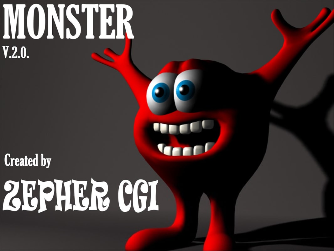 3d model cartoon monster