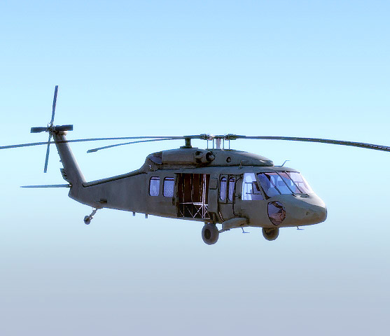 sikorsky uh-60 blackhawk helicopter 3d model