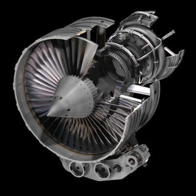 aircraft engine jet 3d model