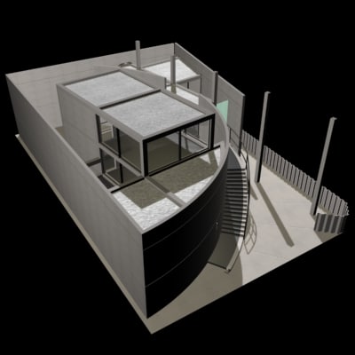 tadao ando house 3d model
