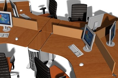 bullpen cubicle 3d model