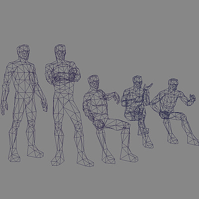 3d male man person model