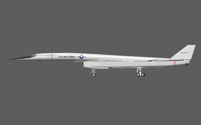 xb-70 bomber 3d model