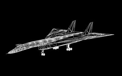 xb-70 bomber 3d model