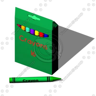 crayon box toys 3d model