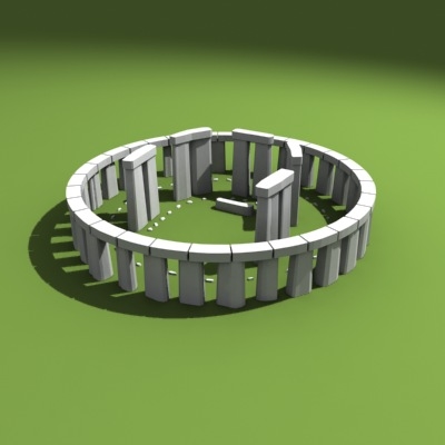 stonehenge worshipping 3d model