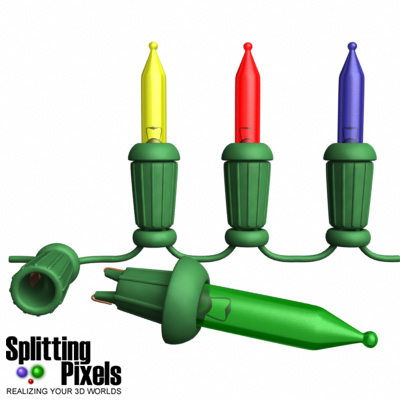 3d model christmas lights