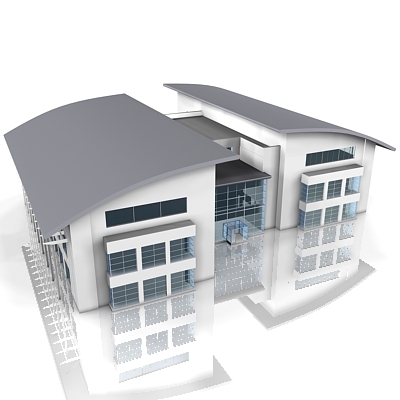 3d office building