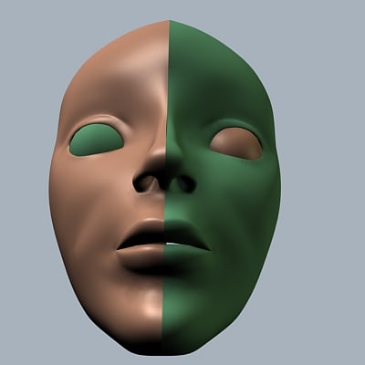 human head 3d dxf