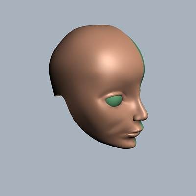 human head 3d dxf