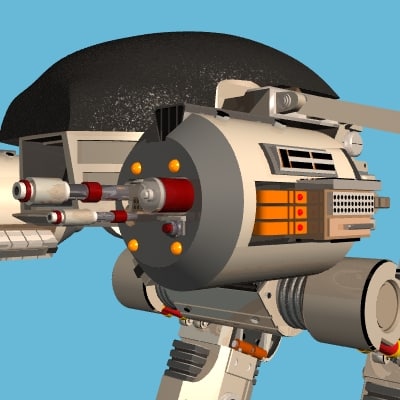 robot modeled mesh 3d model