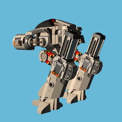 robot modeled mesh 3d model