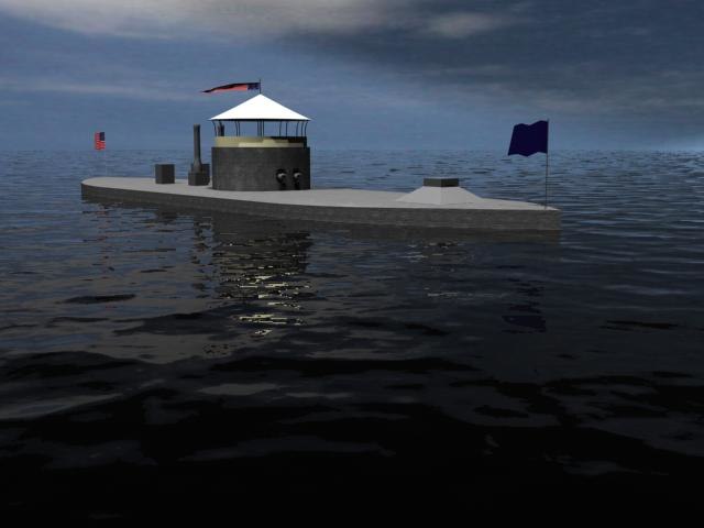 monitor ship 3d model