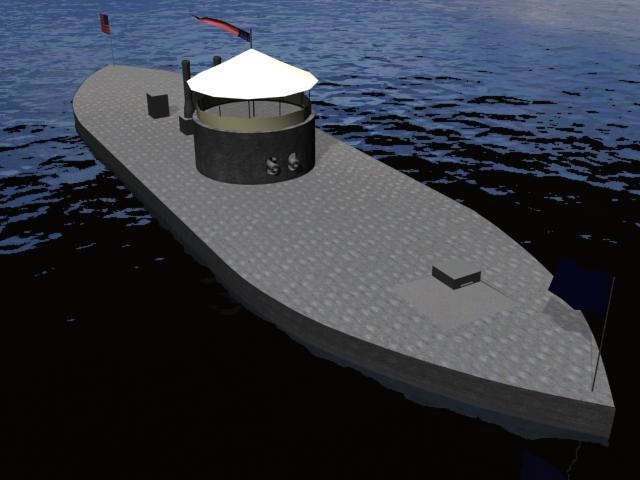 3d model uss monitor