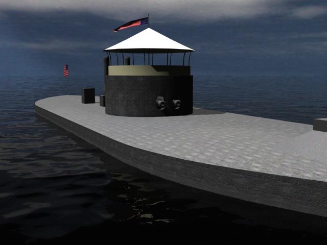3d model uss monitor