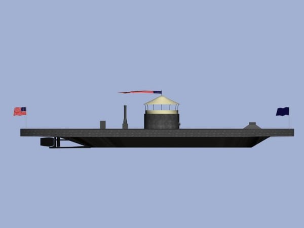 3d model uss monitor