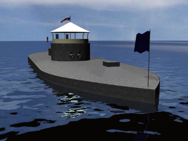 3d model uss monitor