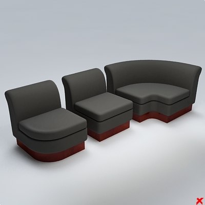 3D модель Диван модульный005 - TurboSquid 188159