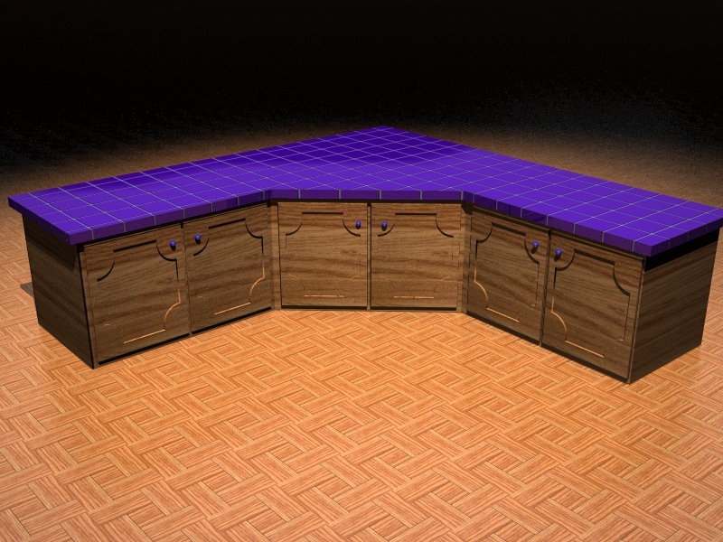 3d kitchen cabinets model