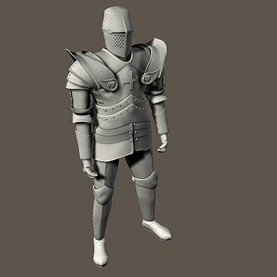 medieval iron armor 3d model