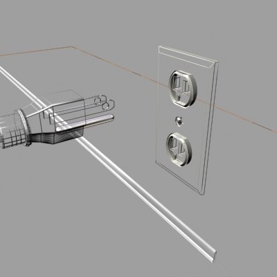 wall outlet 3d model