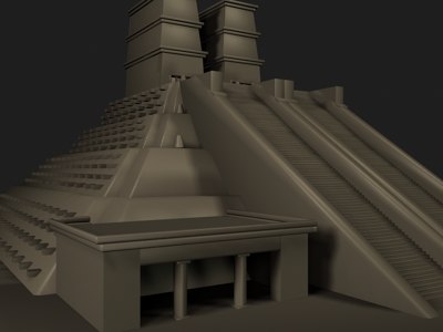 3d model architecture aztecs