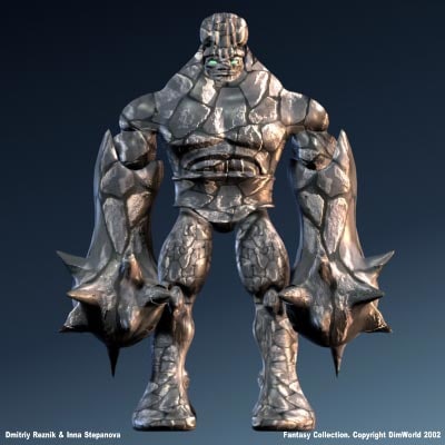 3d fantasy character elemental earth