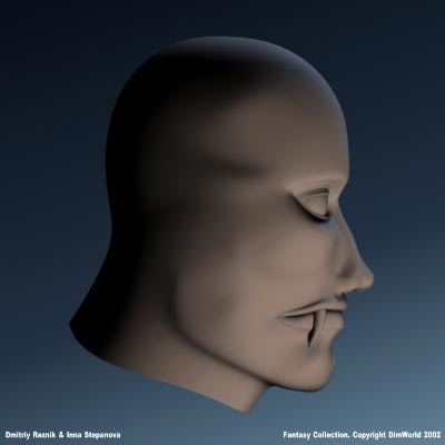 3d model of fantasy character vampire