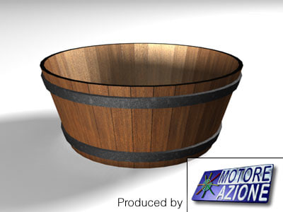 3d wooden vat model