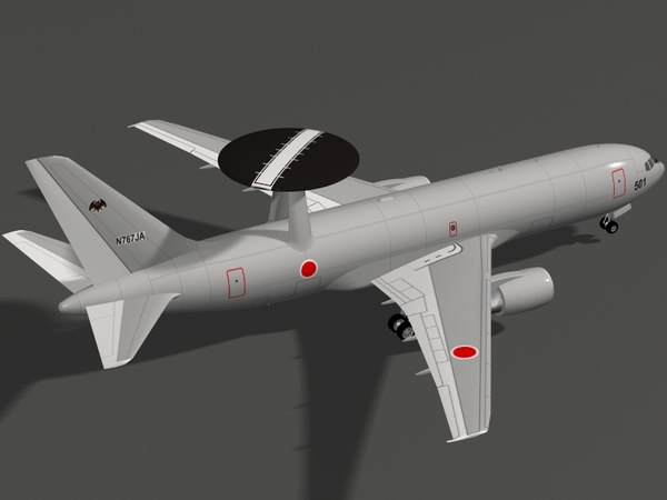 e-767 awacs japanese air force 3d 3ds