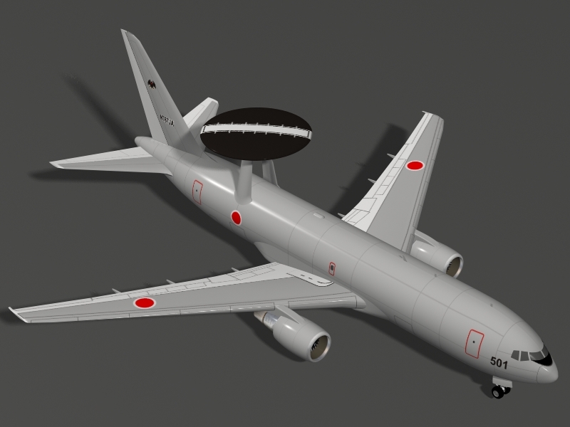 e-767 awacs japanese air force 3d 3ds
