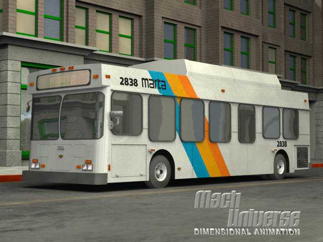 3d model medium bus