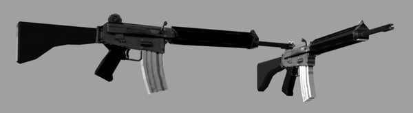 m14 rifle 3d obj