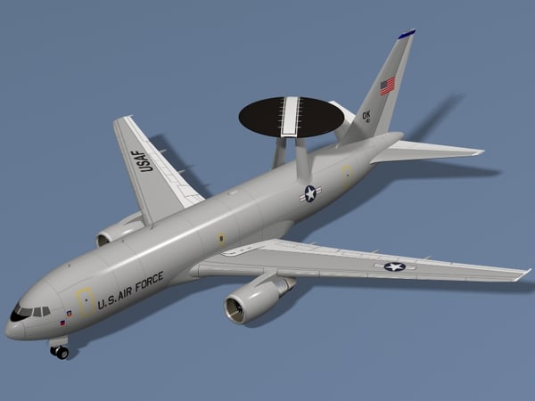 e-767 awacs usaf 767 3d max