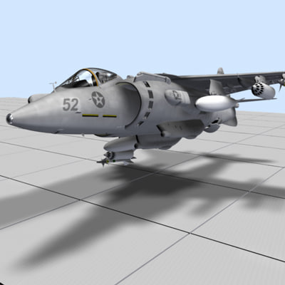 marine harrier 3d model