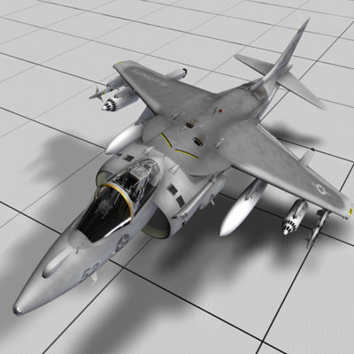 marine harrier 3d model