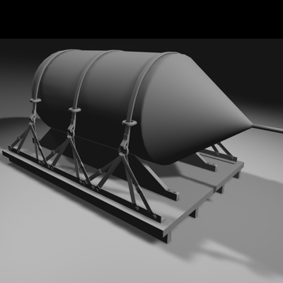 blu-82b daisy cutter bomb 3d model
