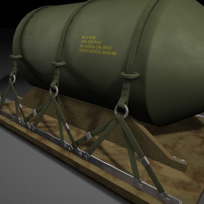 blu-82b daisy cutter bomb 3d model